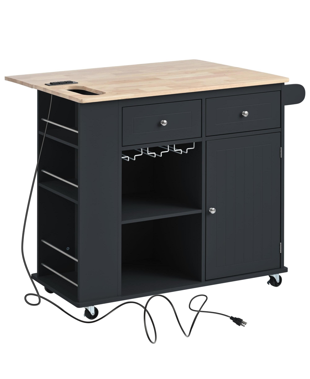 Click here for Clihome Kitchen Island with Power Outlet Open Stor... prices