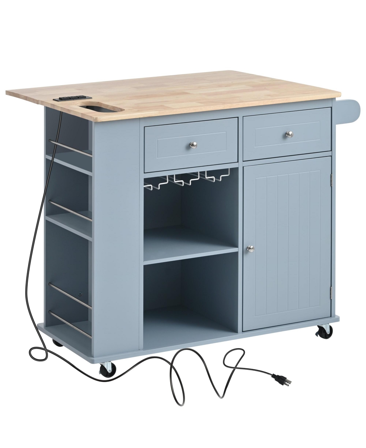 Click here for Clihome Kitchen Island with Power Outlet Open Stor... prices