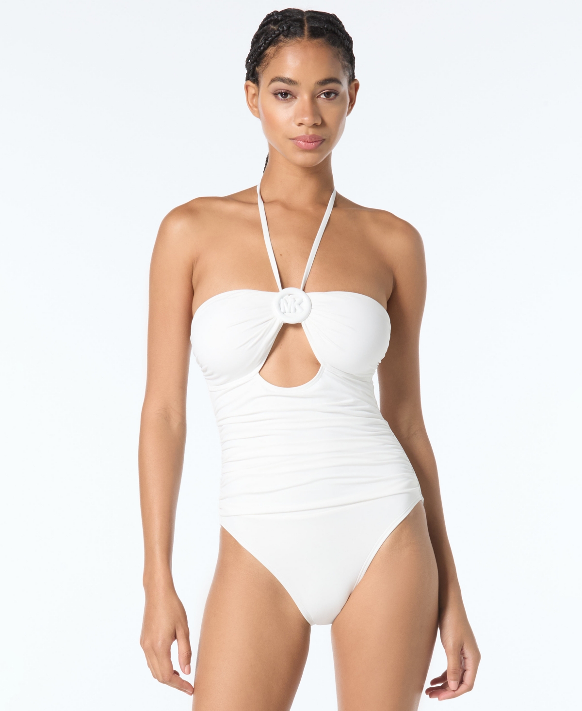 Click here for Michael Michael Kors Womens Bandeau One-Piece Swim... prices