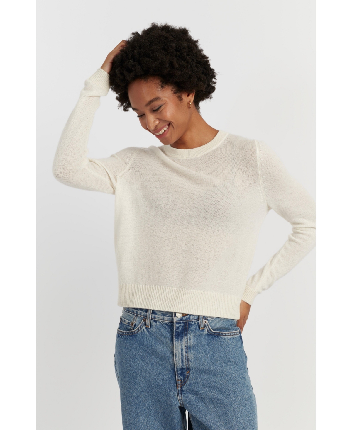 Click here for Chinti & Parker Womens Cloud Cashmere Cropped Pull... prices