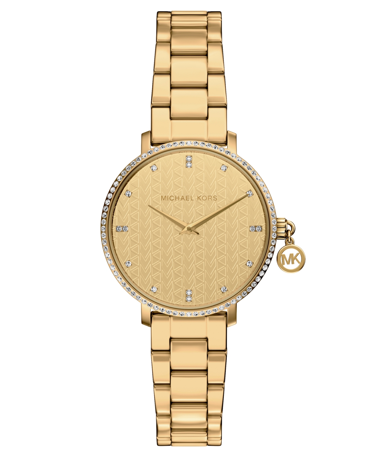 Click here for Michael Kors Womens Pyper Two-Hand Gold-Tone Stain... prices