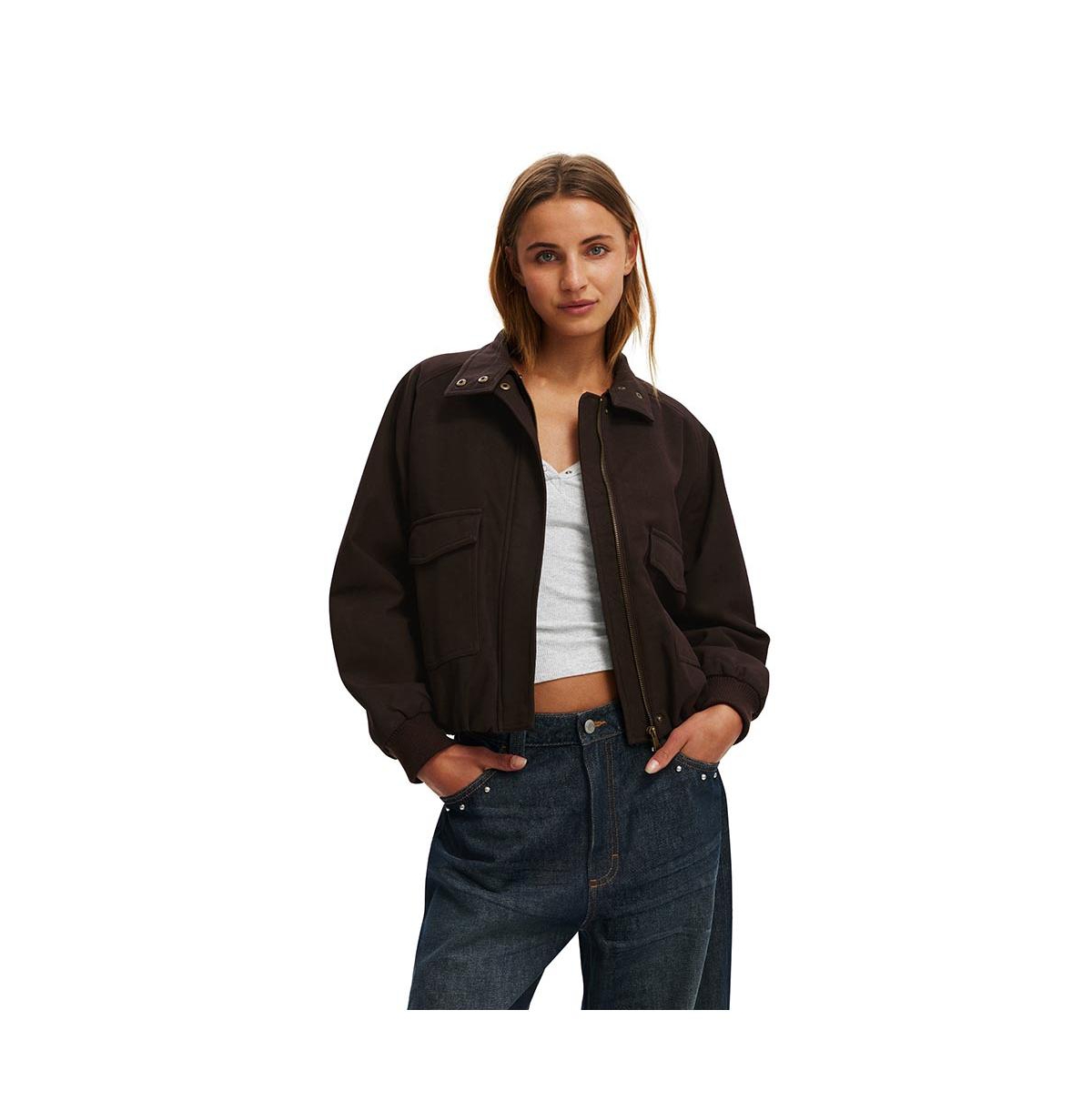 Click here for Cotton On Womens Clover Funnel Neck Bomber - Ameri... prices