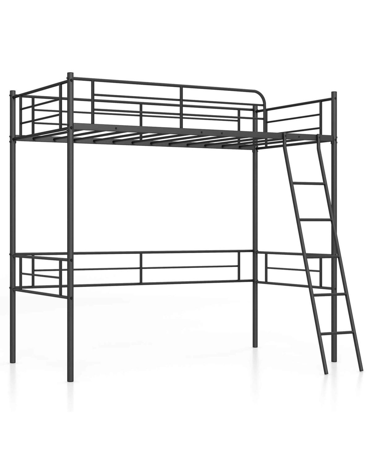 Click here for Costway Twin Size Metal Loft Bed Single Loft Bunk... prices