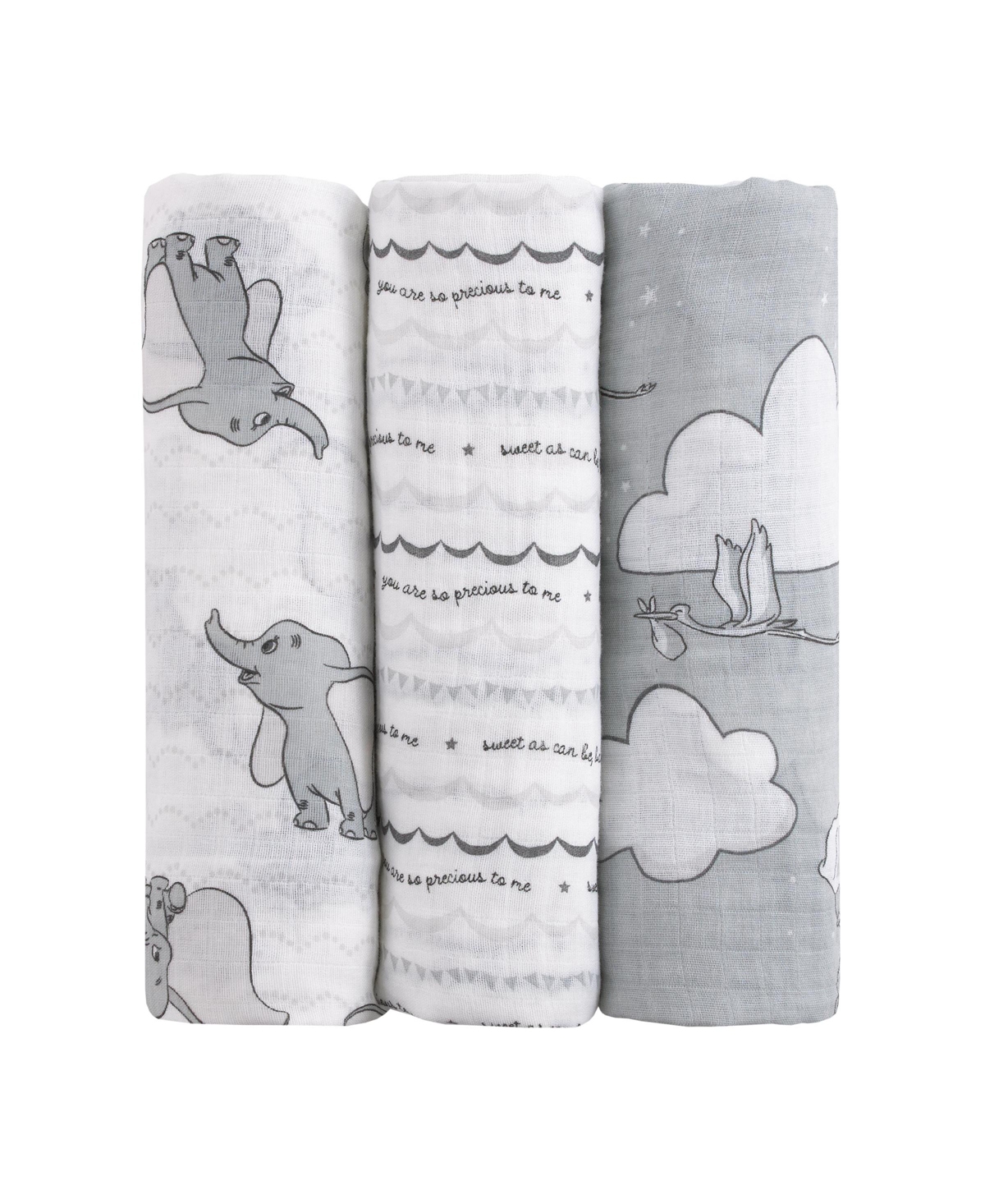 Click here for NoJo Disney Dumbo Gray and White 3 Piece Muslin Sw... prices