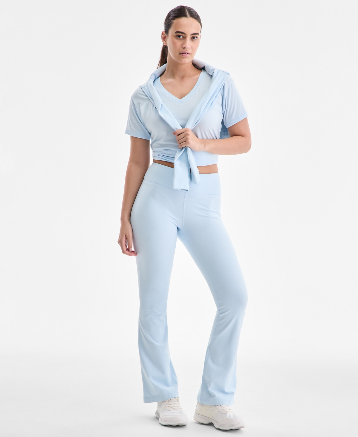 Click here for Id Ideology Womens Studio High Rise Flare Leggings... prices