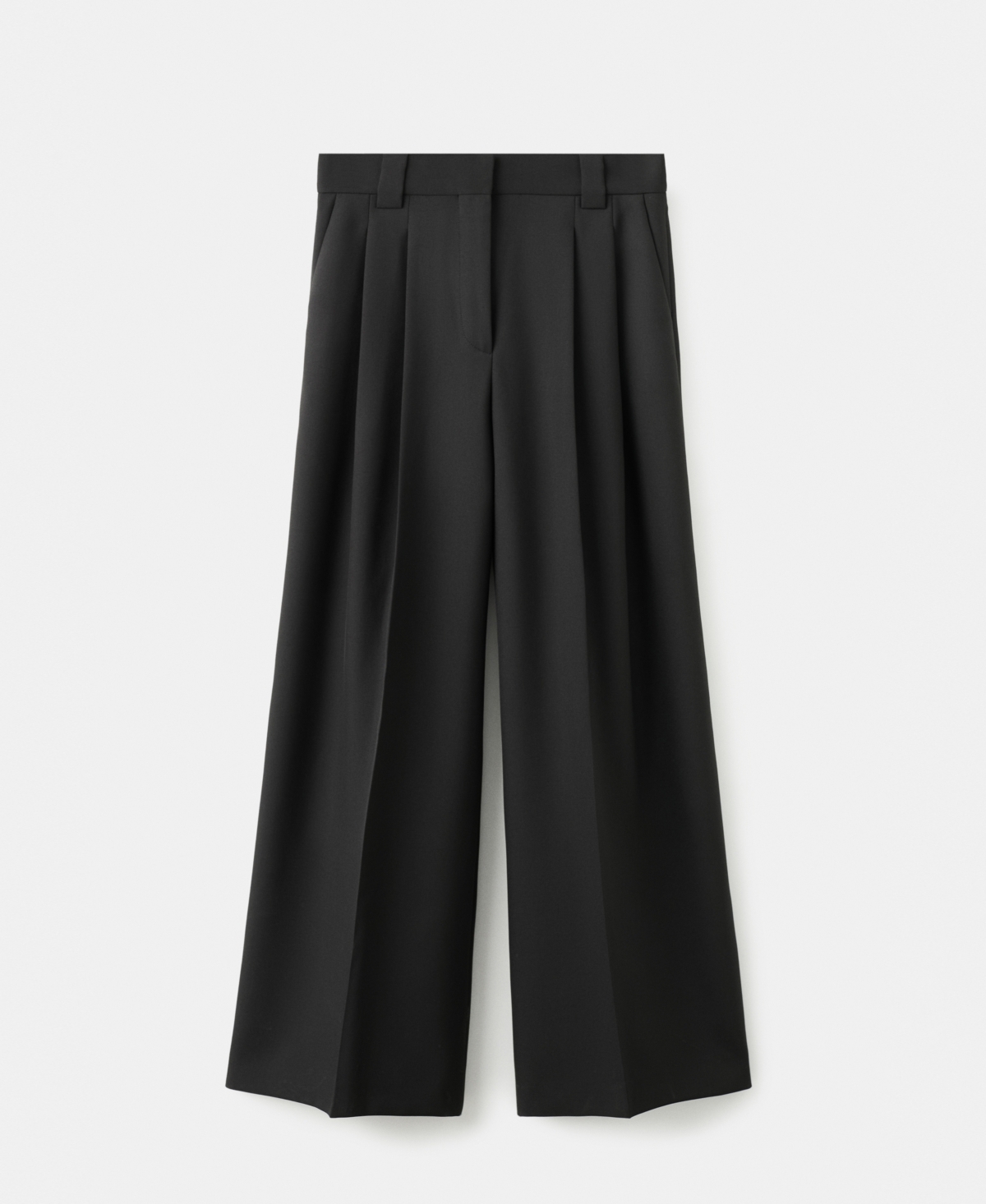 Click here for Mango Womens Wide-Leg Pleated Suit Pants - Black prices