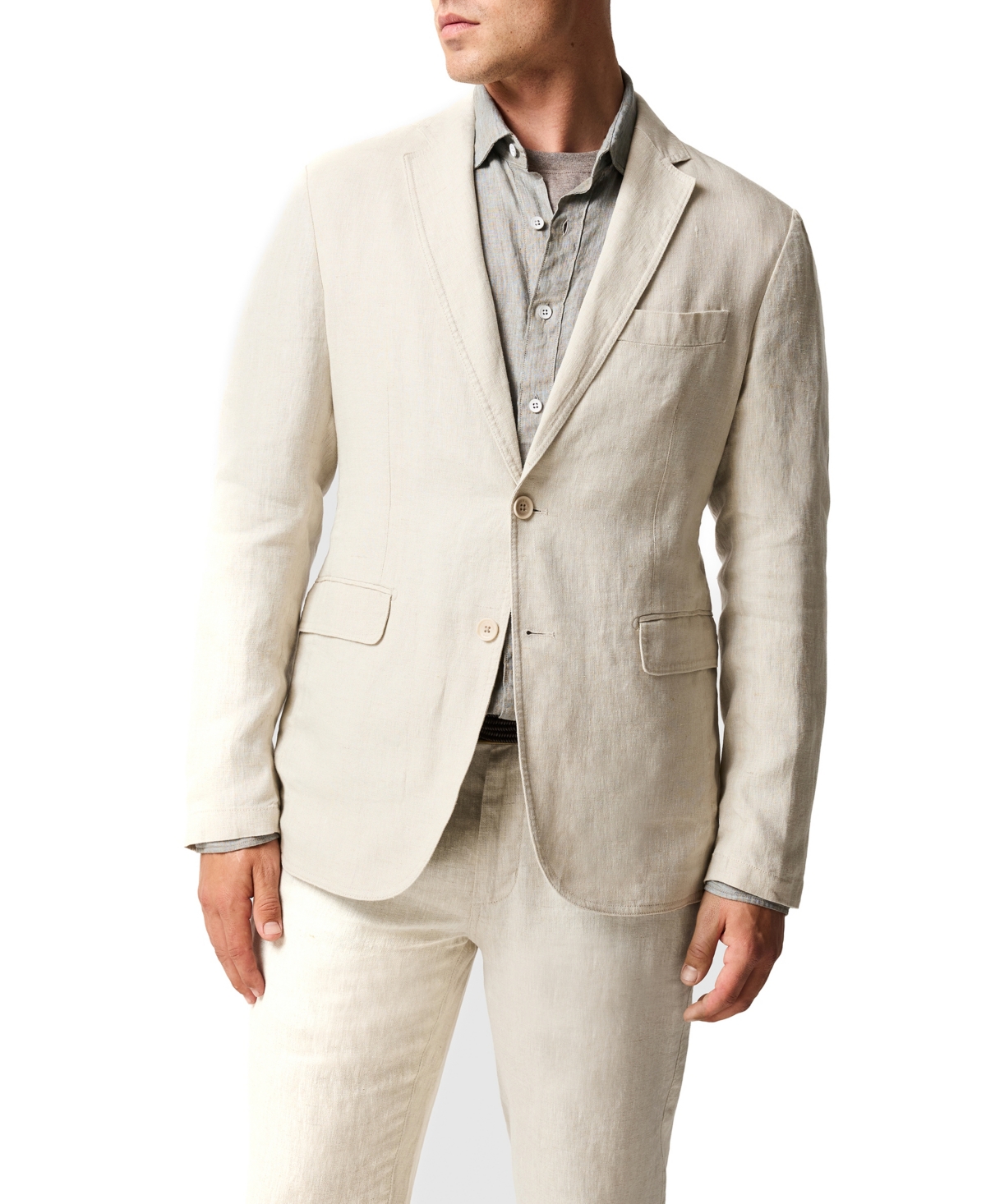 Click here for Rodd & Gunn Mens Campbell Pure Linen Jacket - Oatm... prices
