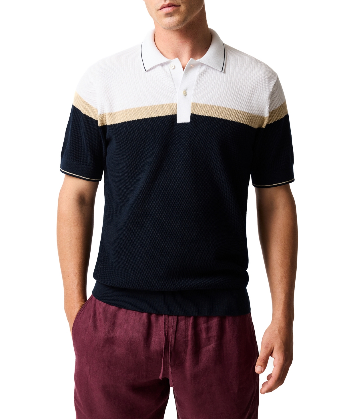 Click here for Rodd & Gunn Mens Barret Reef Knit Polo Shirt - Mid... prices