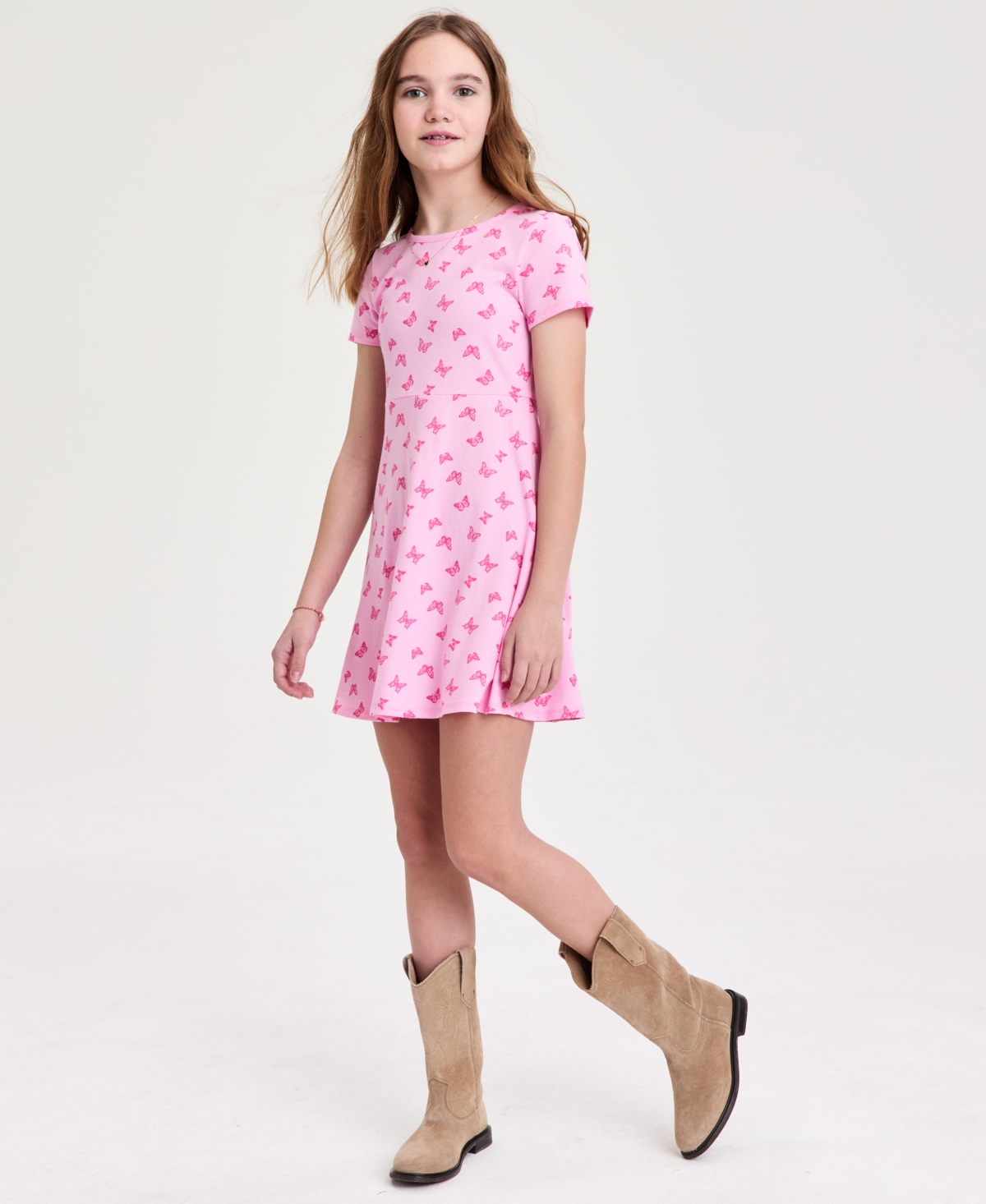 Click here for Epic Threads Girls Xs-xl Butterfly-Print Knit Dres... prices