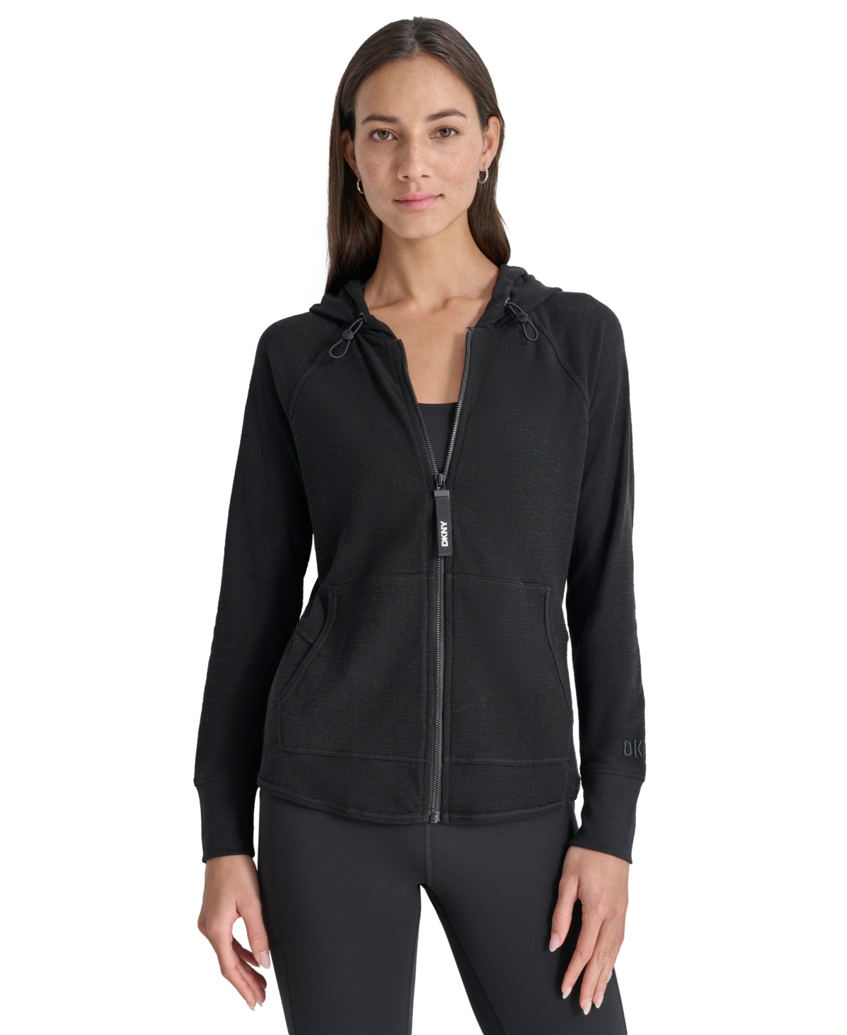 Click here for Dkny Womens Sport Zip-Front Hoodie Jacket - Black prices