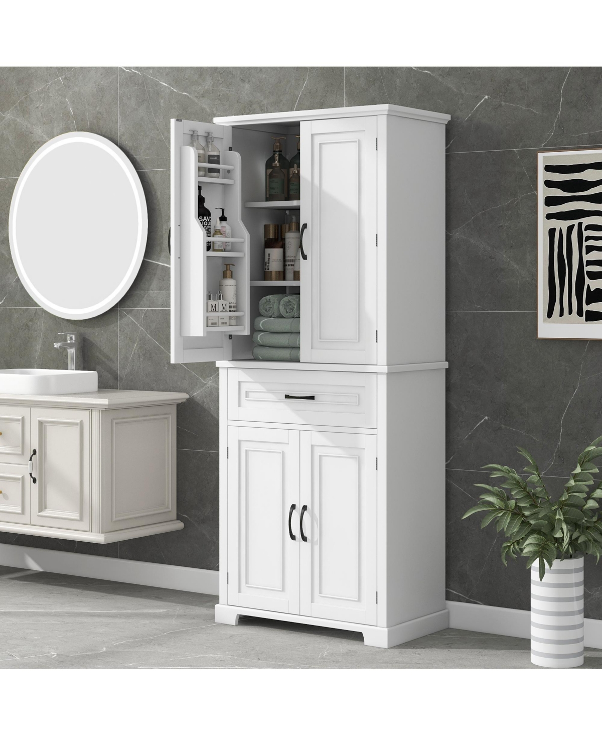 Click here for Busdays Bathroom Storage Cabinet with Doors and Dr... prices