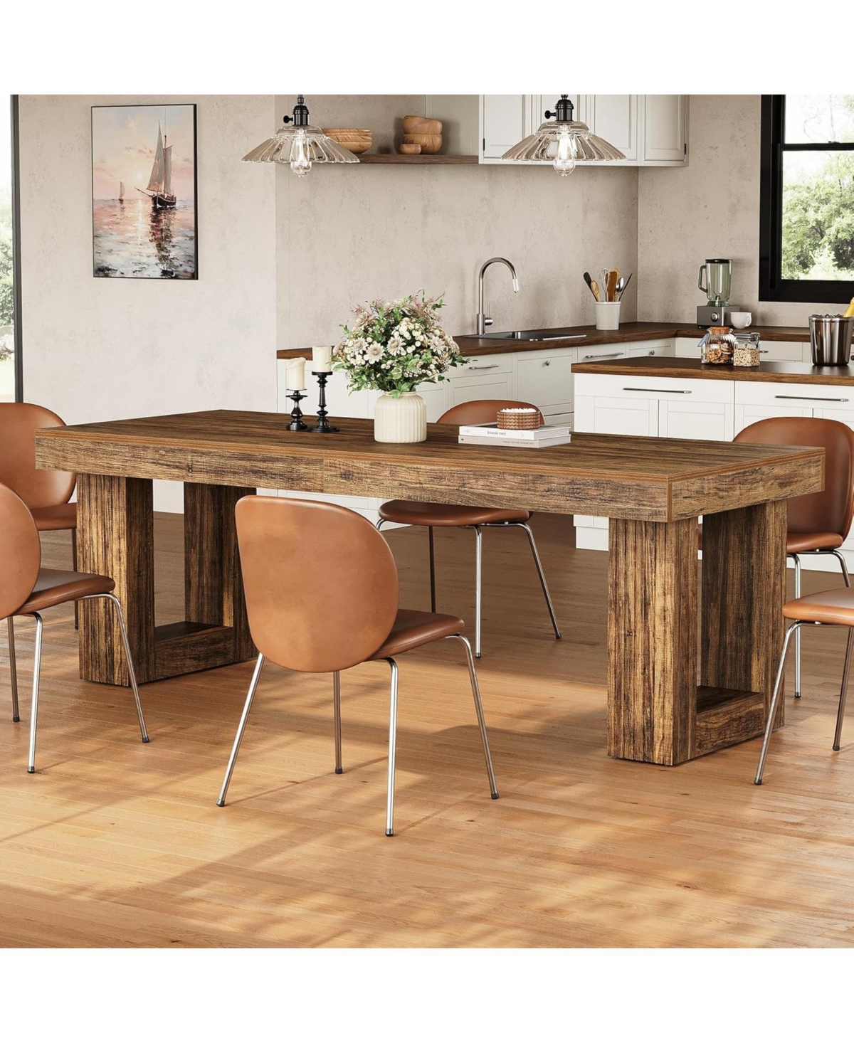 Click here for Tribesigns 86.6 Inches Extra Long Dining Table  Re... prices