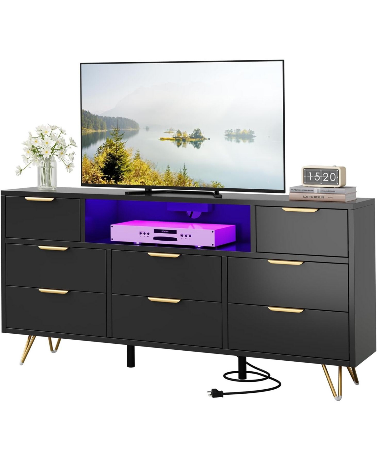 Click here for gaomon 8-Drawer Dresser Tv Stand with Power Outlet... prices