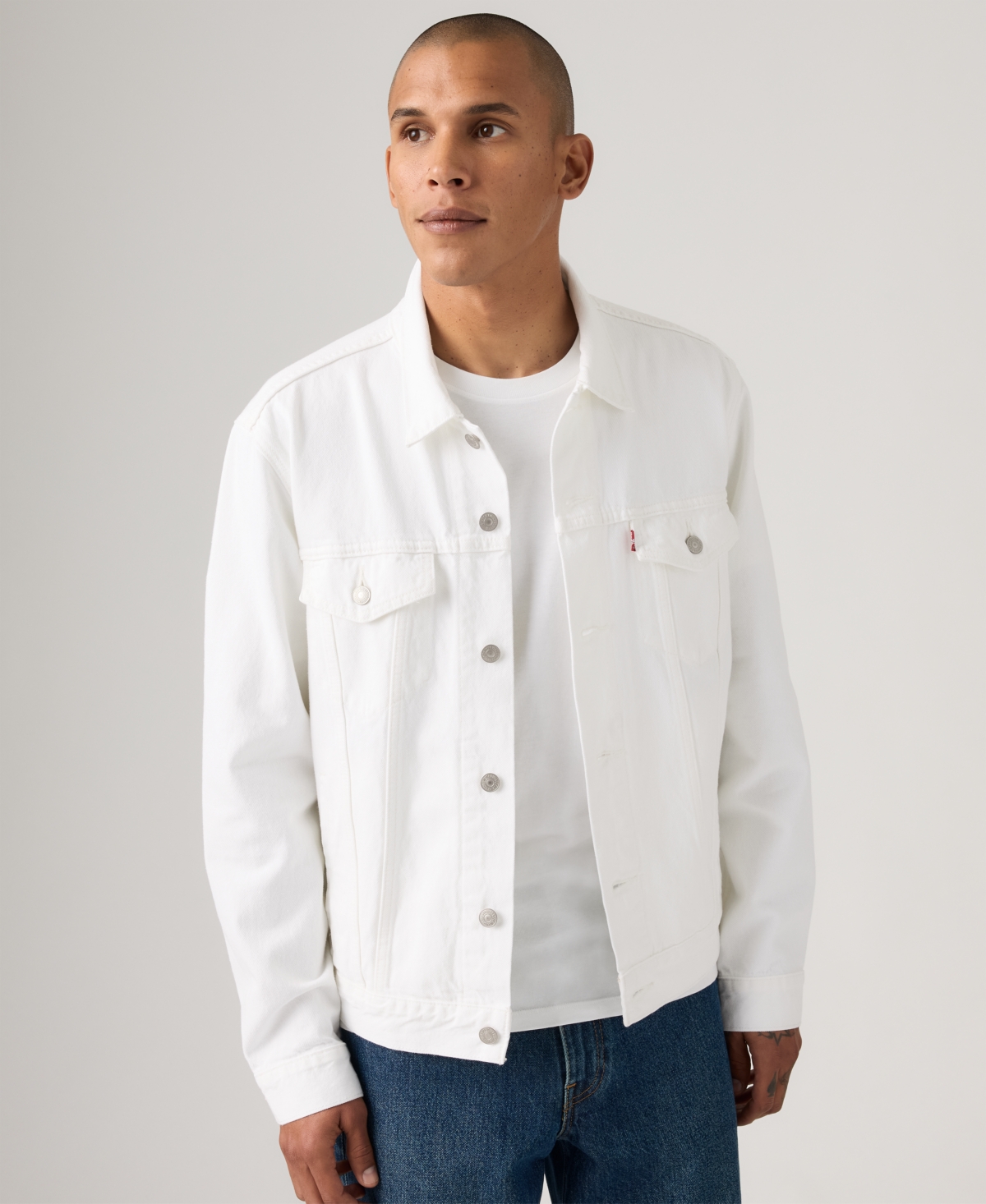 Click here for Levis Mens Regular Fit Stretch Denim Trucker Jacke... prices