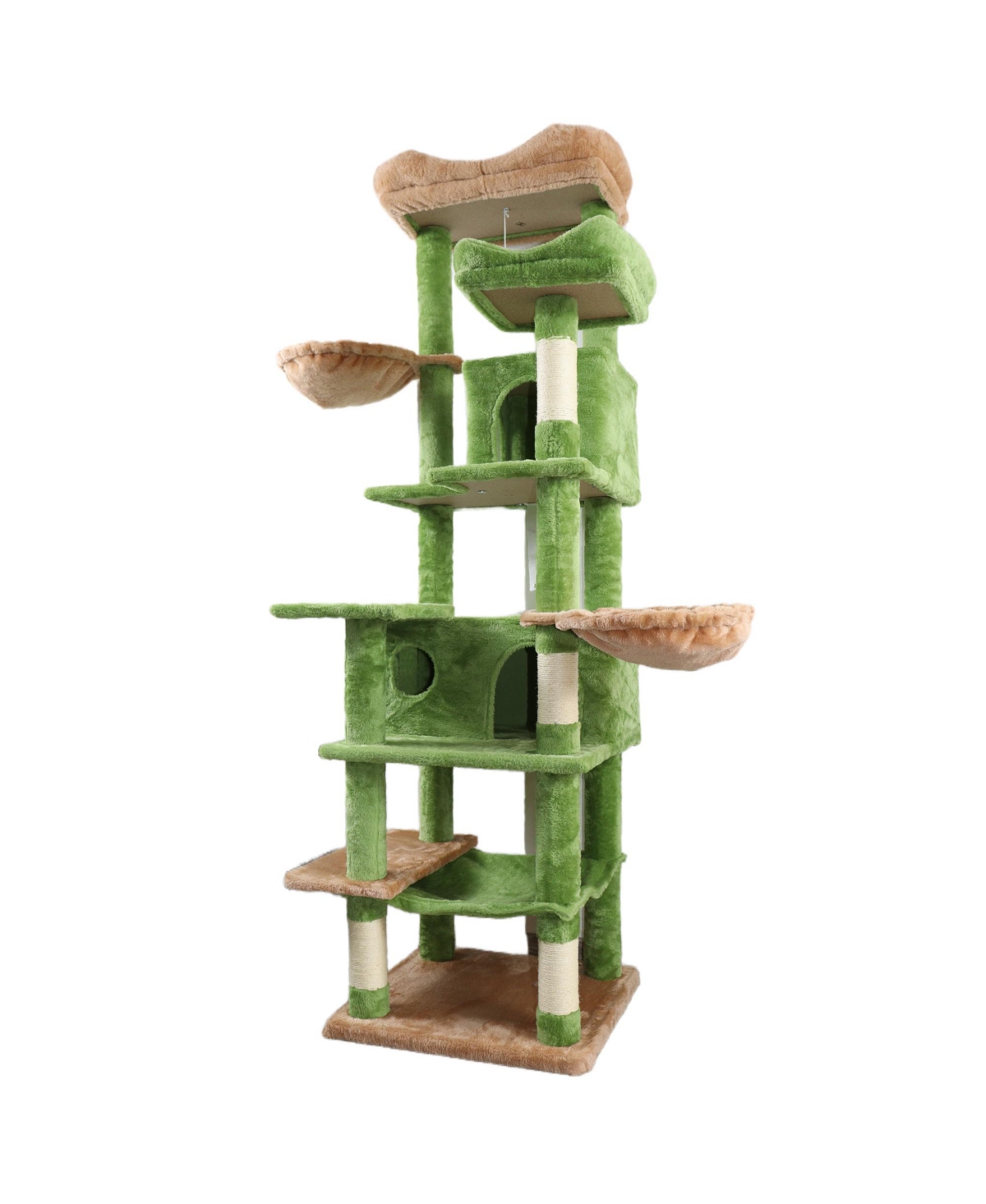 Click here for Zeus & Ruta 68in Green Multi Level Cat Tree Hammoc... prices