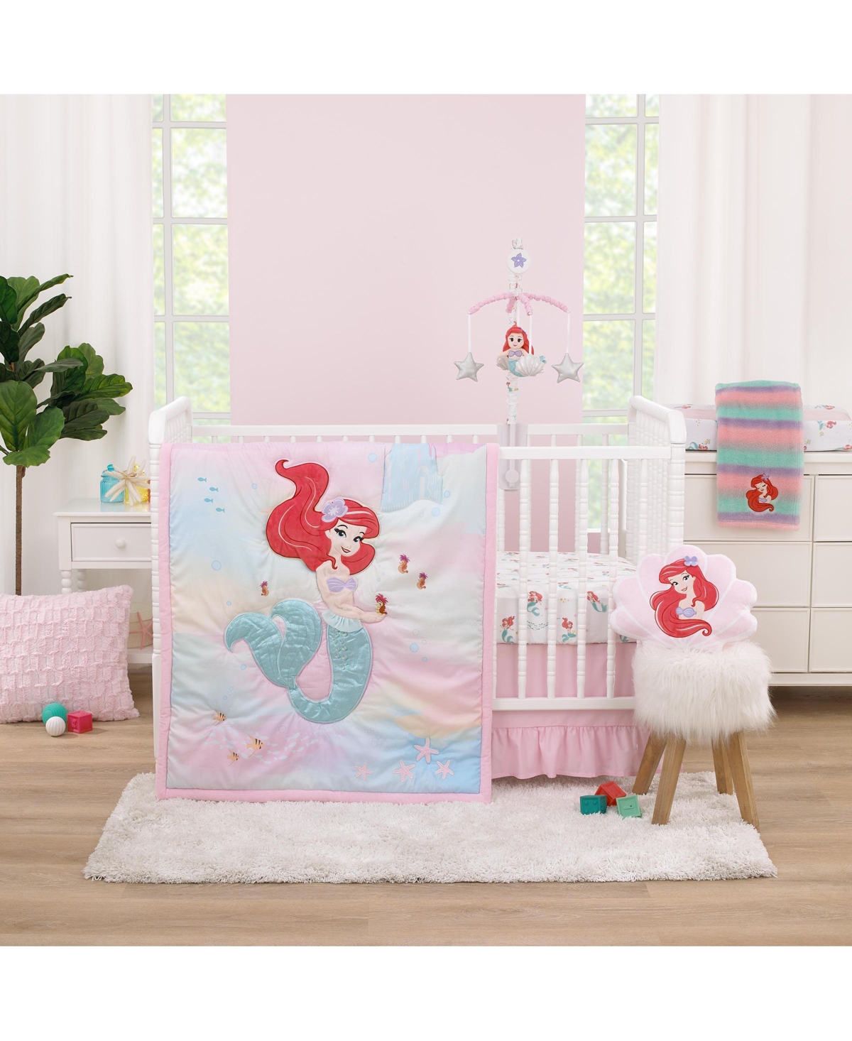 Click here for NoJo Disney Ariel Watercolor Wishes Aqua  Pink and... prices