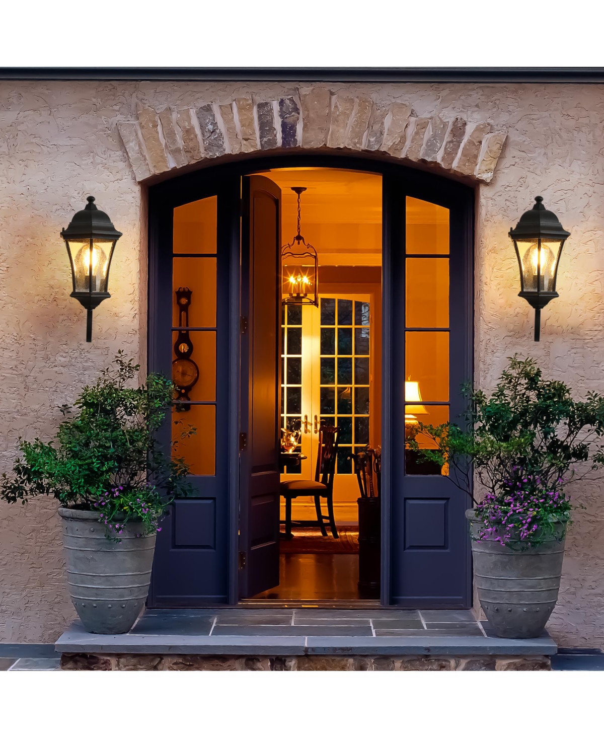 Click here for Flynama 2-Pack Vintage Wall-Mounted Outdoor Lanter... prices