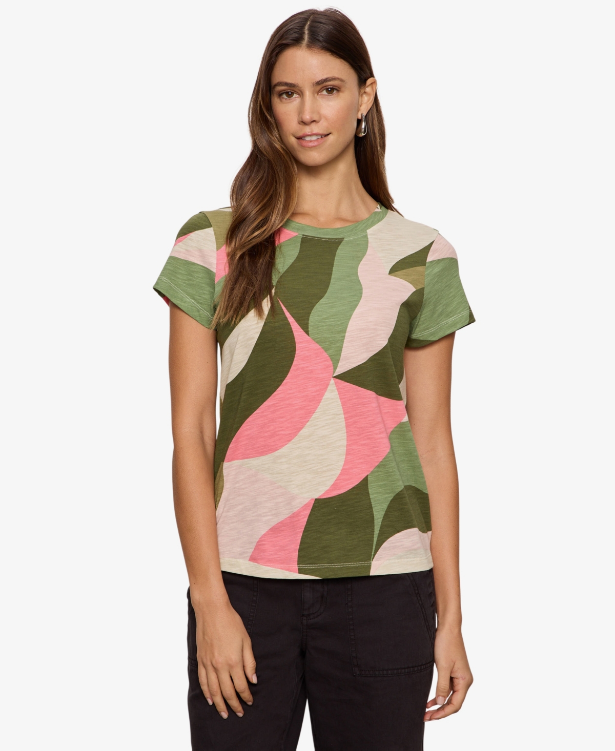 Click here for Sanctuary Womens Perfect Pull On T-Shirt - Green V... prices