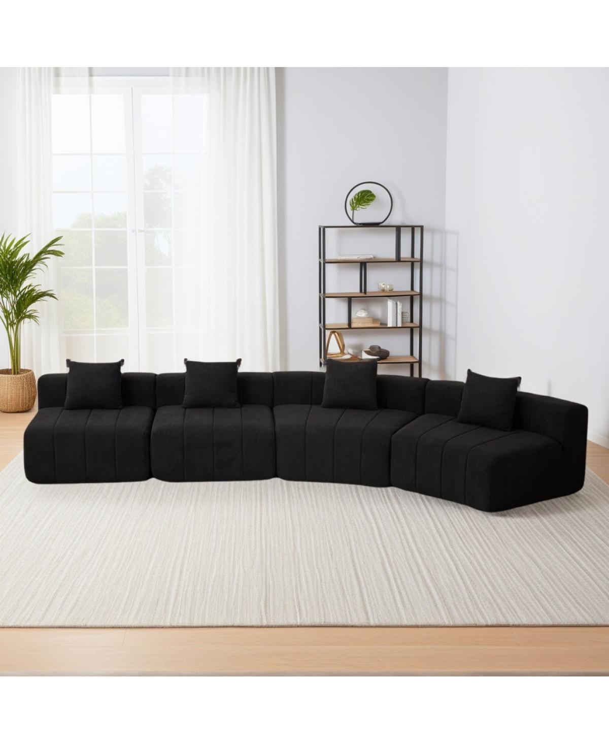Click here for Streamdale Furniture Chenille Curved Sectional Sof... prices