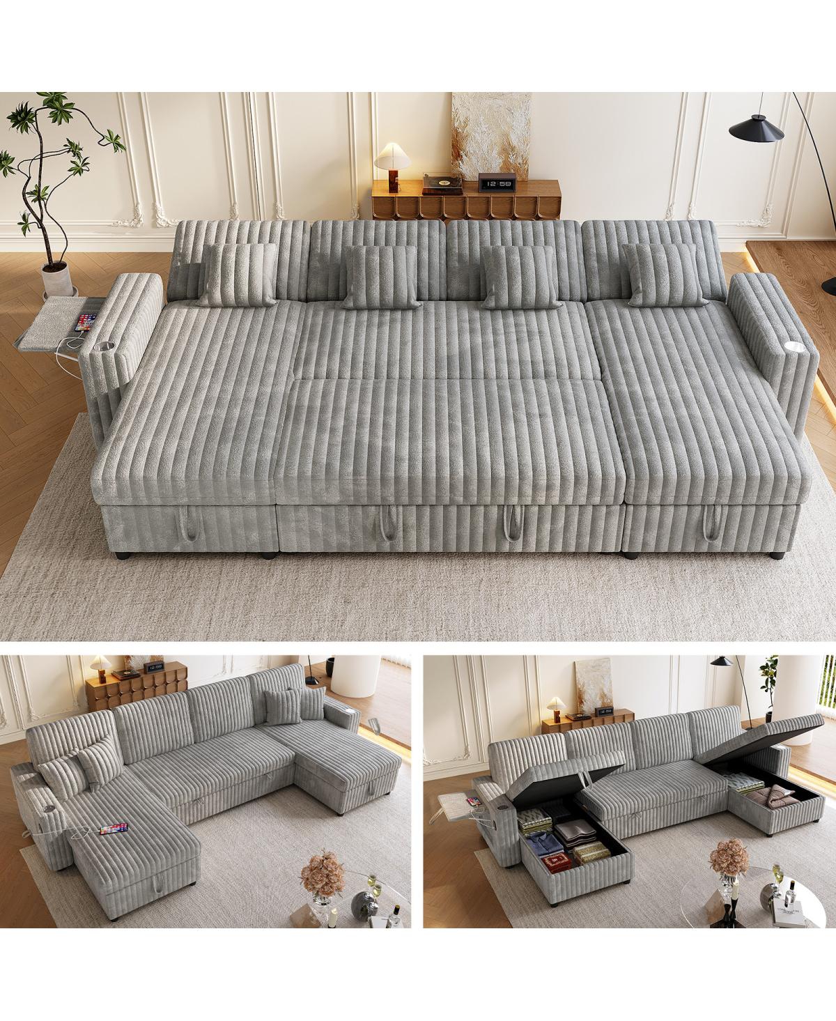 Click here for Streamdale Furniture U Shaped Sleeper Sofa  110.63... prices