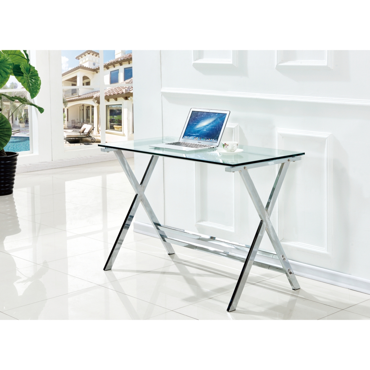 Click here for Streamdale Furniture Glass Computer Desk - Clear prices