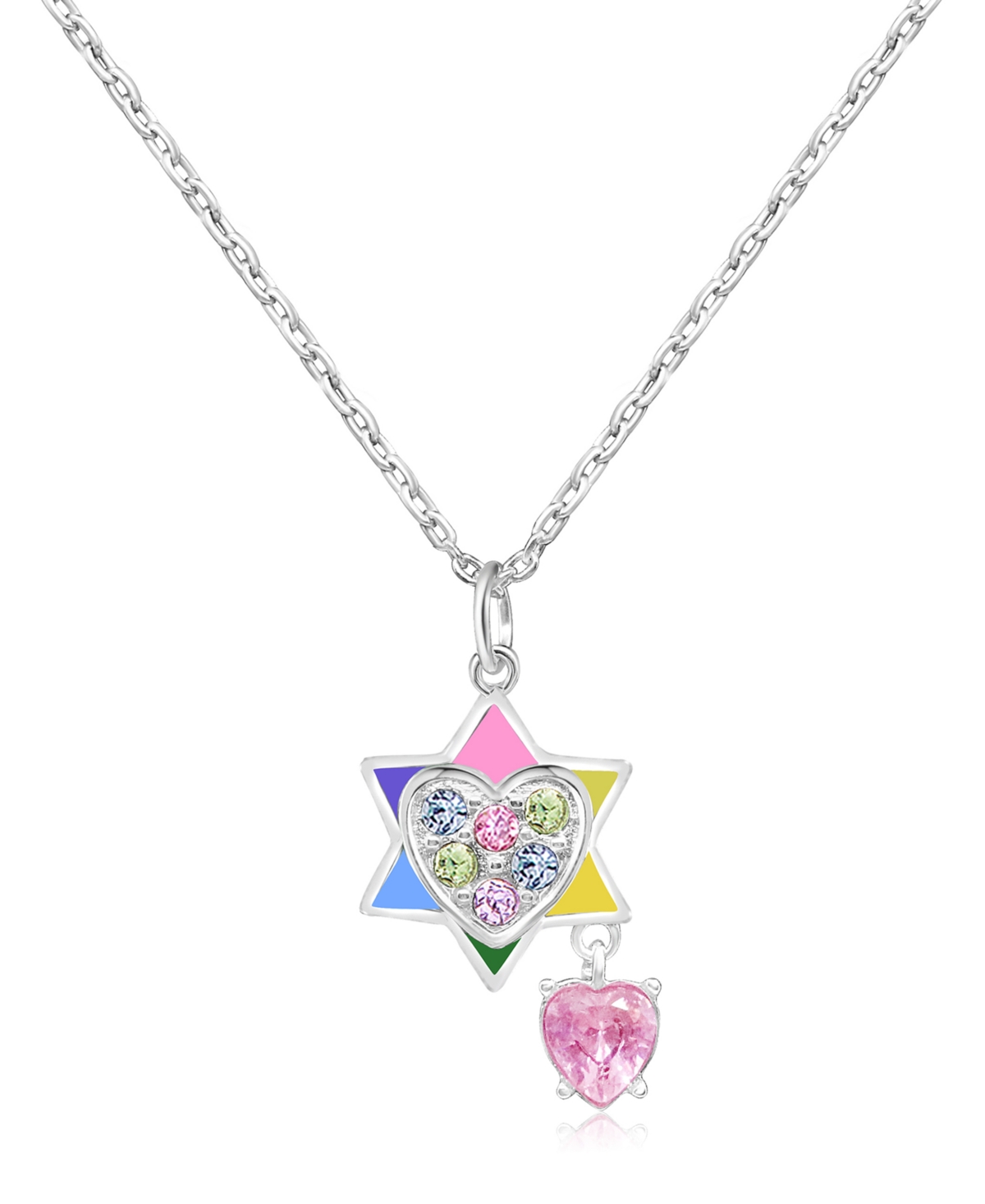 Click here for Chanteur/Girl/Star of David Crystal White Gold Pal... prices
