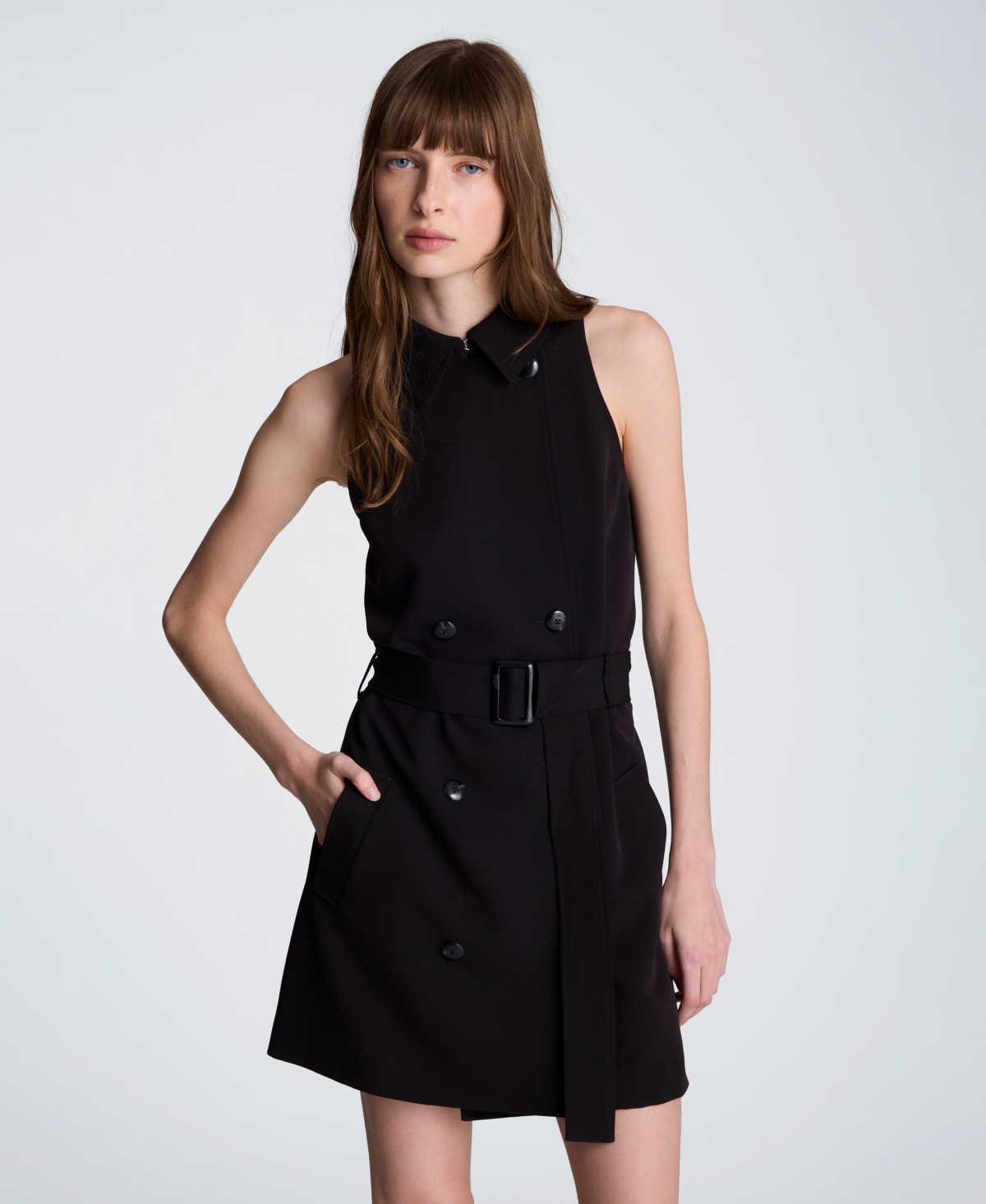 Click here for Kenneth Cole Womens Short Trench Dress - BLACK prices