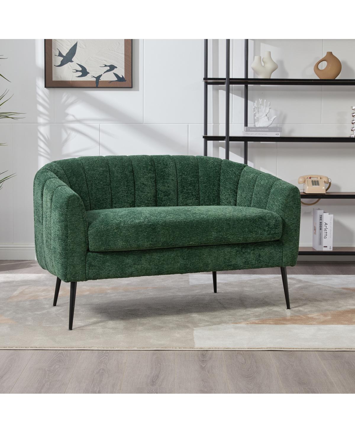 Click here for Streamdale Green Chenille Mini Loveseat Accent Cou... prices