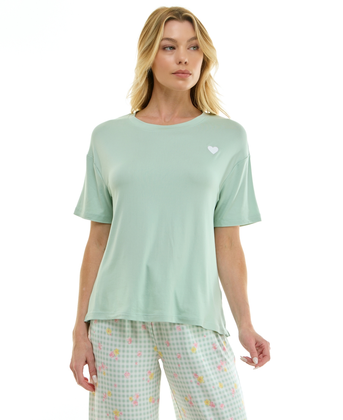 Click here for Roudelain Womens Drop Shoulder Crew Neck Top - Aqu... prices