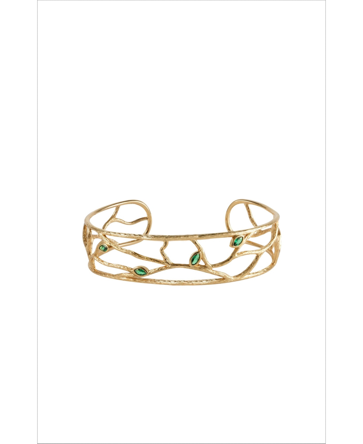 Click here for Retro Chic Verdant Whisper Bracelet - Gold  green prices