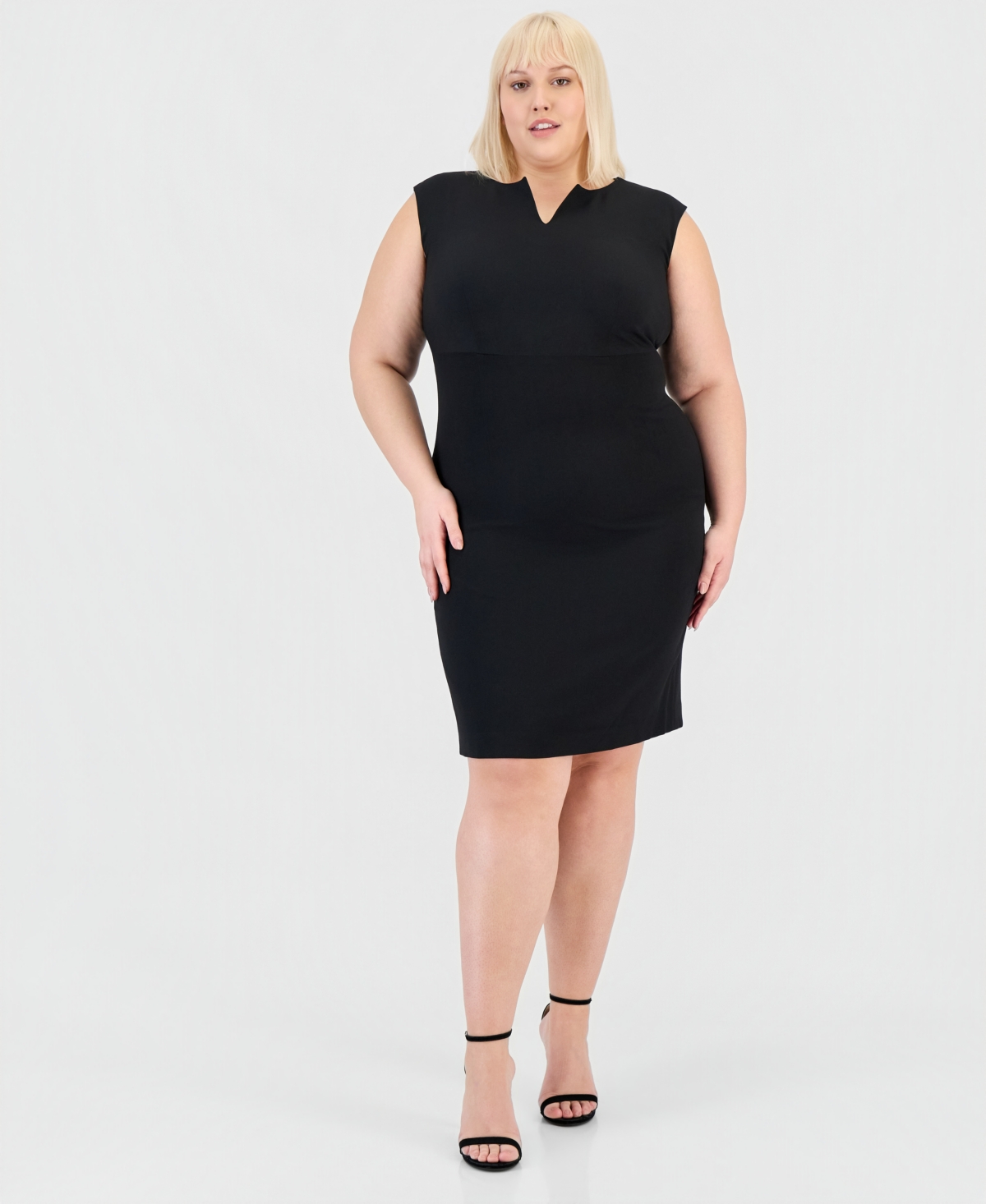 Click here for Kasper Plus Size Sleeveless Sheath Dress - Black prices