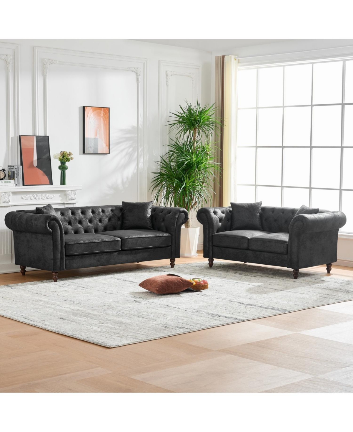 Click here for Streamdale Furniture Chesterfield Tech Fabric Sofa... prices