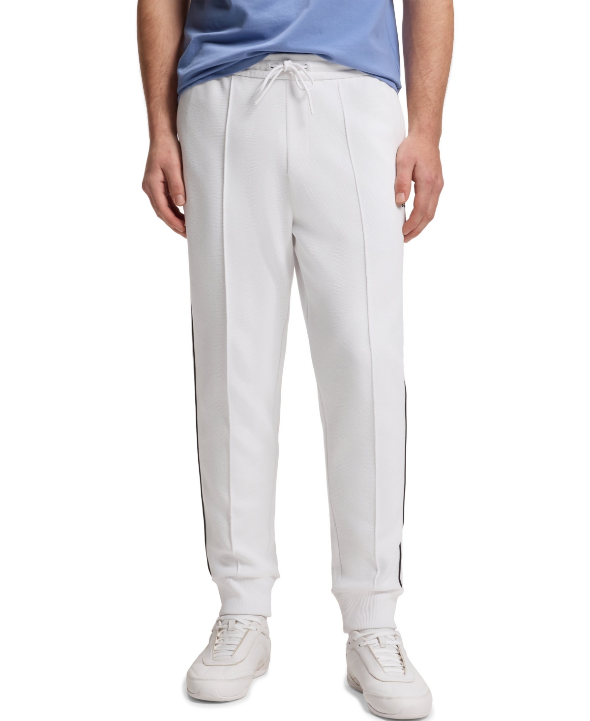 Click here for Boss by Hugo Boss Mens Piped-Detail Cotton-Blend T... prices