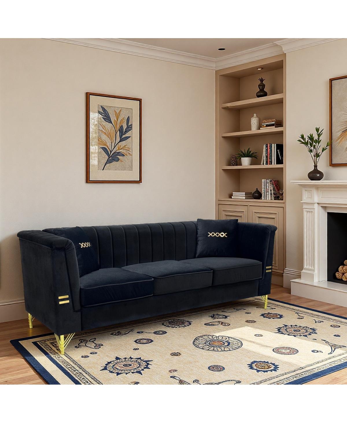 Click here for Streamdale Furniture Modern Velvet Sofa with Verti... prices