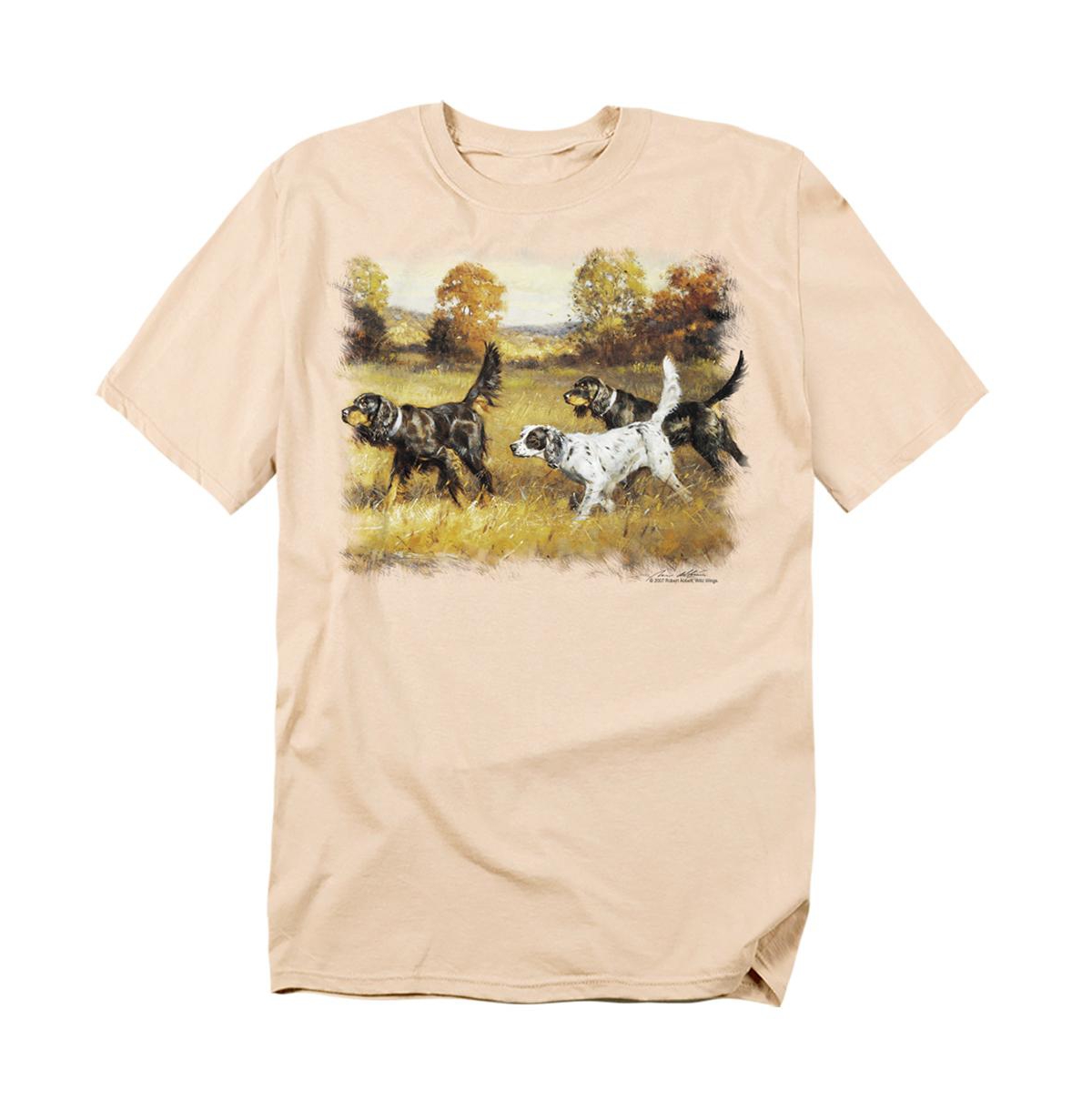 Click here for Wild Wings Mens Three Setters T Shirt - Cream prices