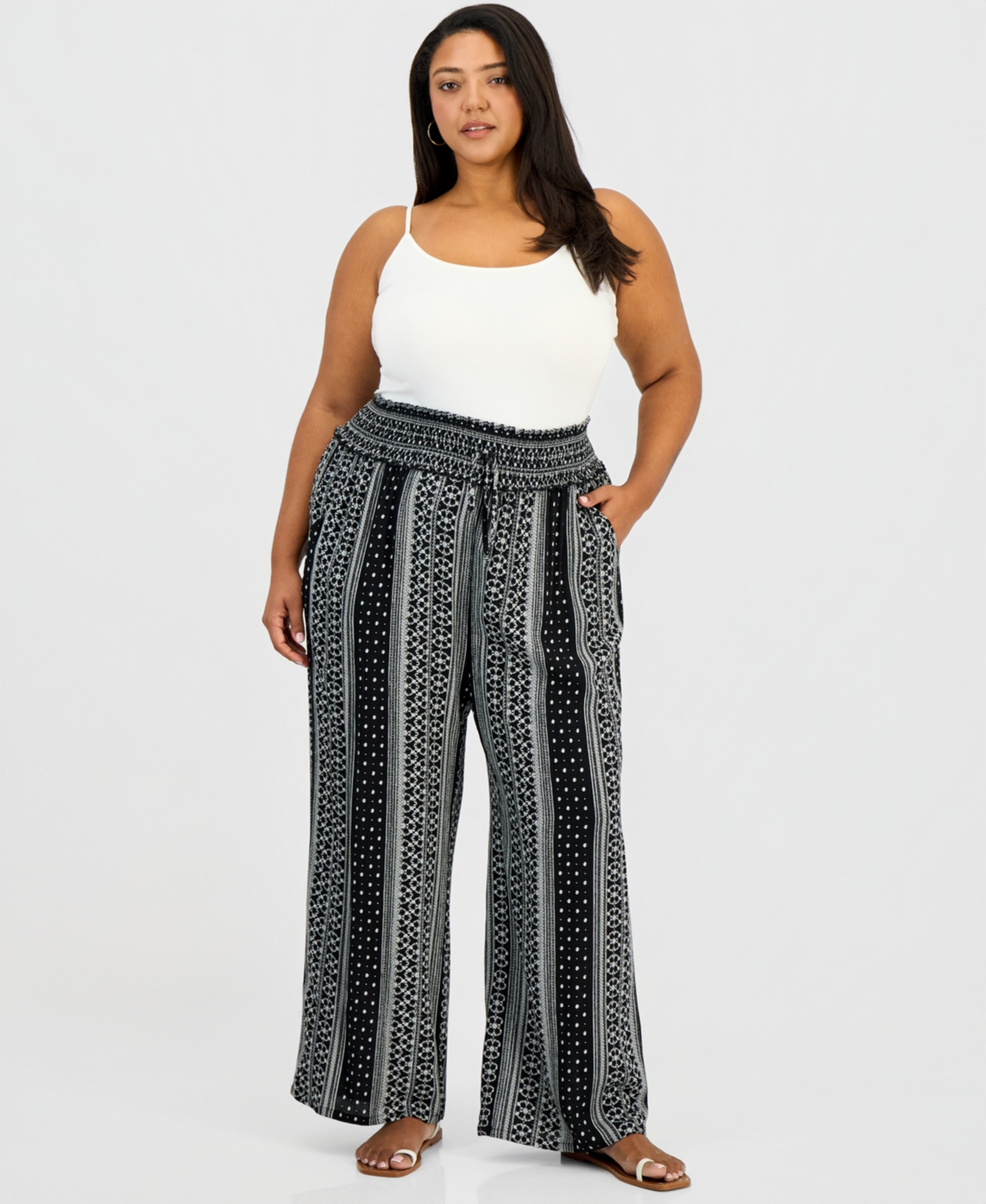 Click here for Kingston Grey Trendy Plus Size Pull-On Wide-Leg Pa... prices