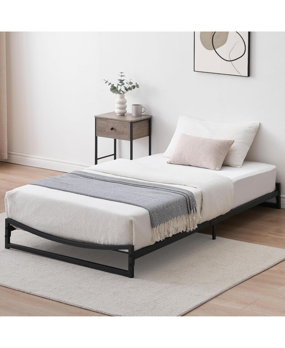 Click here for gaomon Low Profile Bed Frame  6 Inch Heavy Duty Me... prices