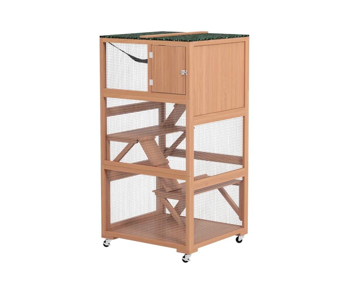 Click here for Zeus & Ruta Wooden Outdoor Cat Enclosure Cat House prices