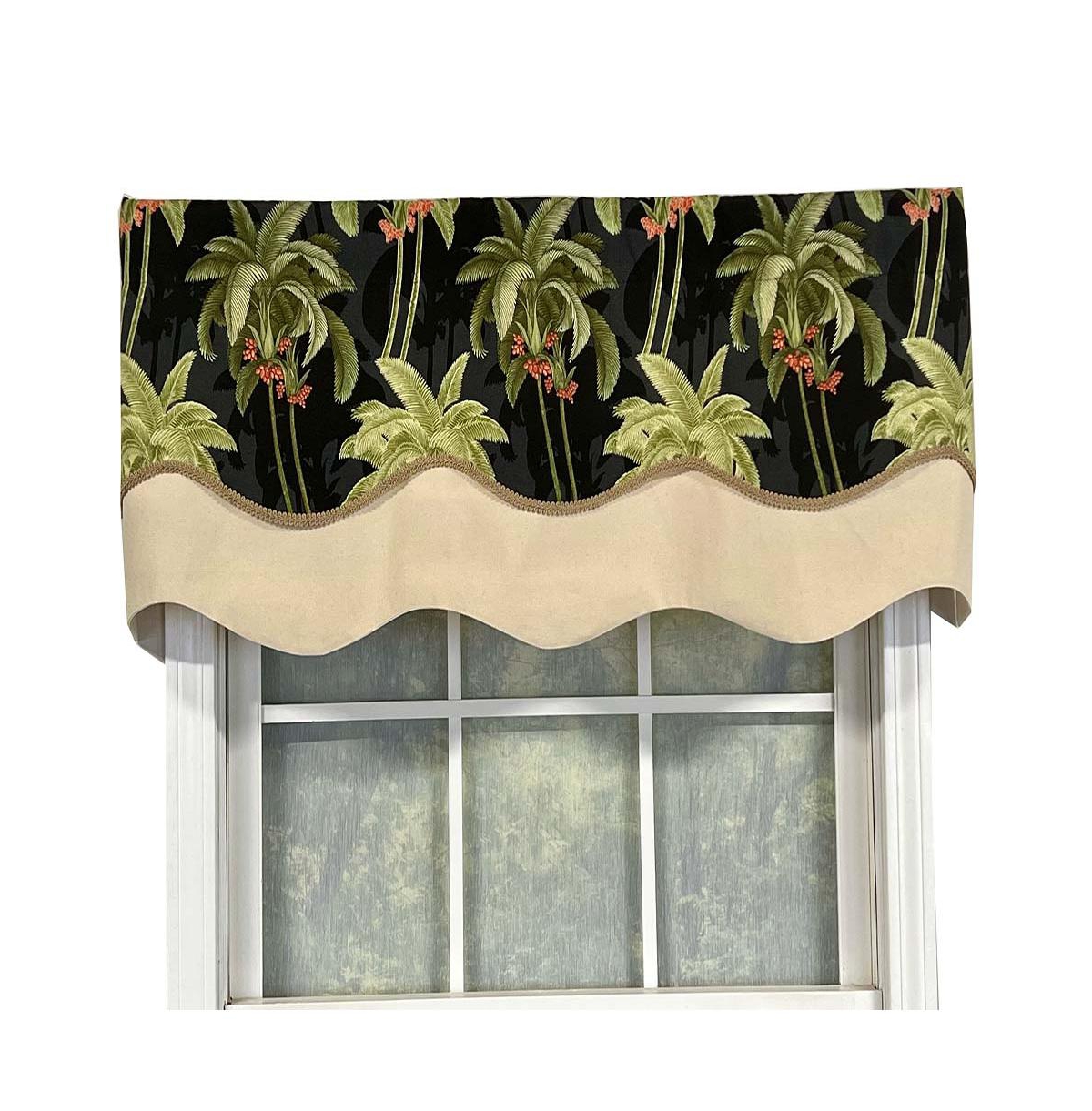 Click here for Rlf Home Shadow Gimp Trim Detail Printed Palm Glor... prices