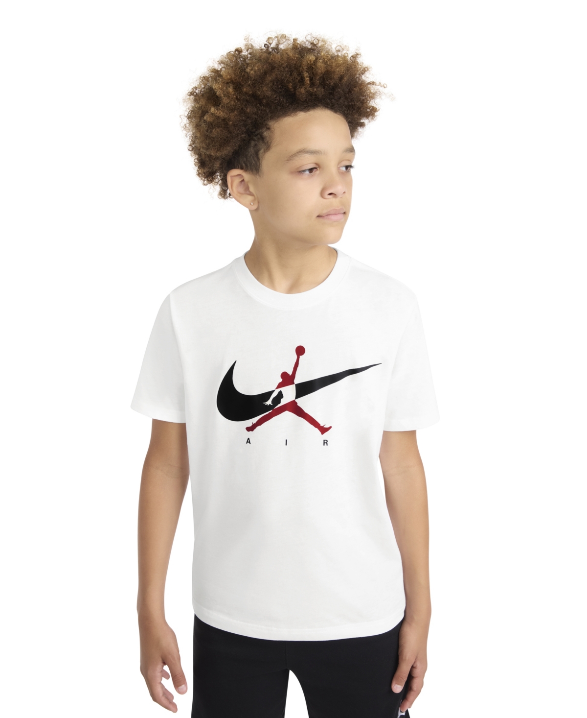 Click here for Jordan Boys 8-20 Jumpman Swoosh Logo Crewneck T-Sh... prices