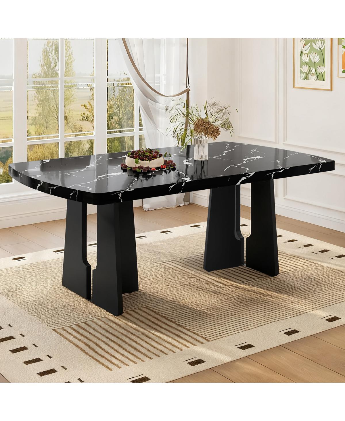 Click here for Streamdale Furniture 63" Modern Faux Marble D... prices