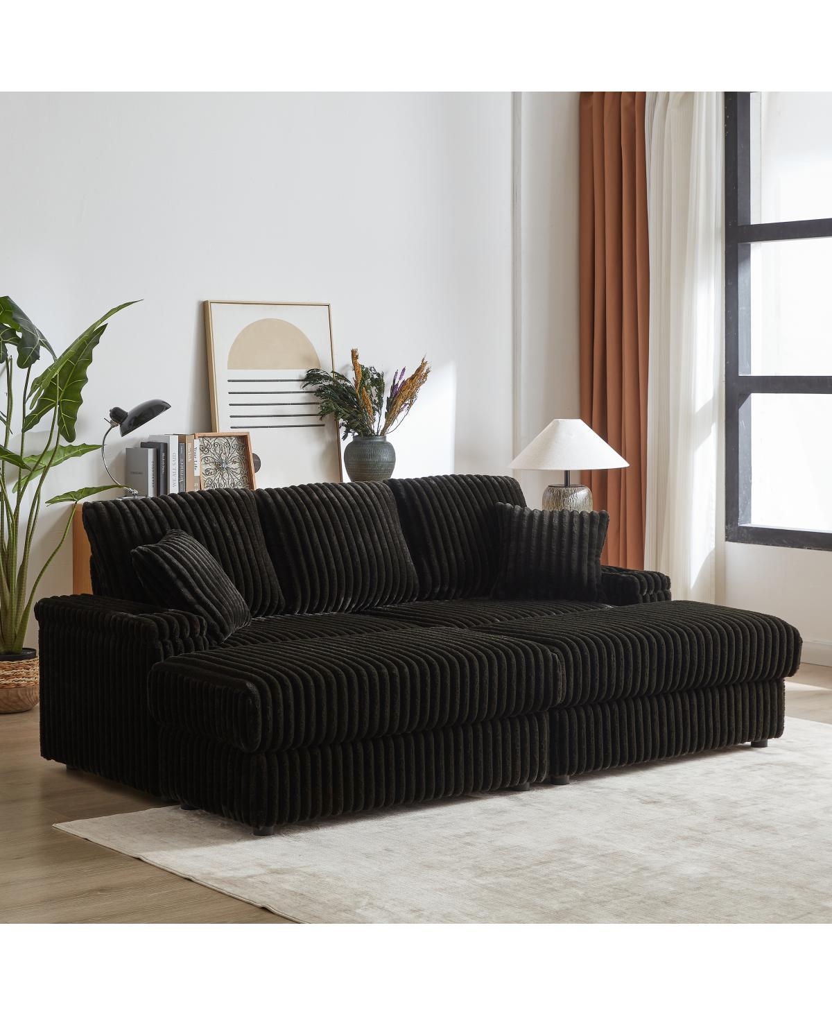 Click here for Streamdale Furniture 84" Corduroy 3-Seater So... prices