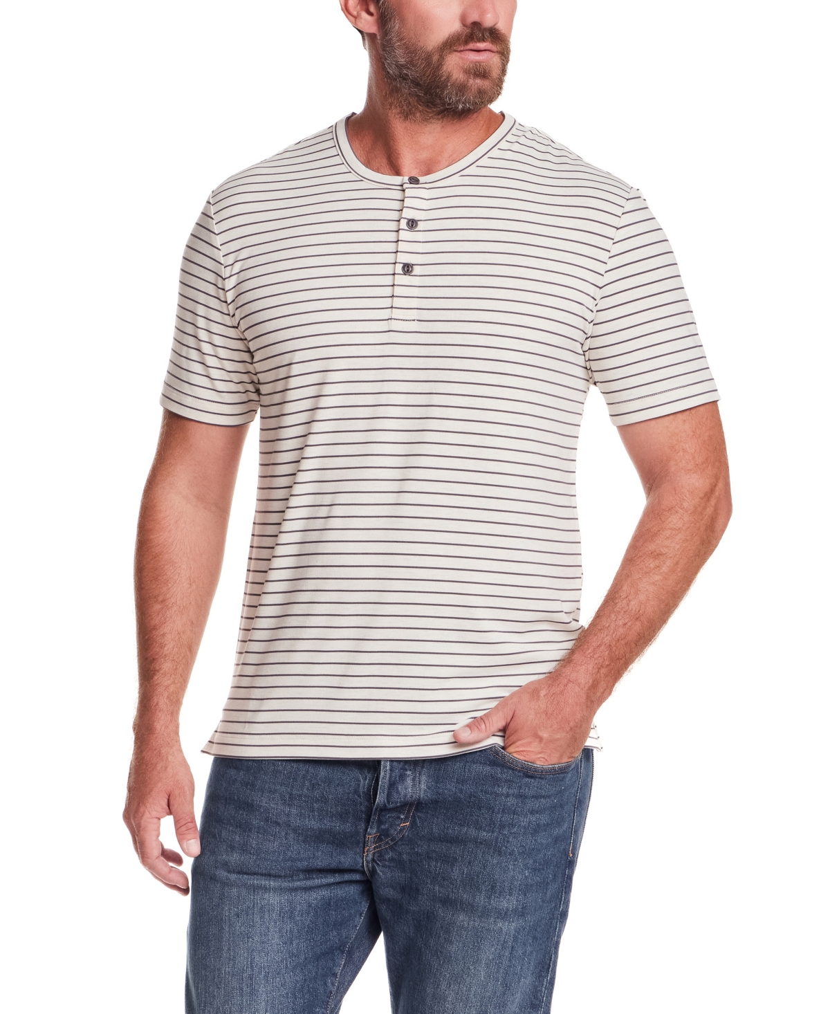 Click here for Weatherproof Vintage Mens Short-Sleeve Striped Hen... prices
