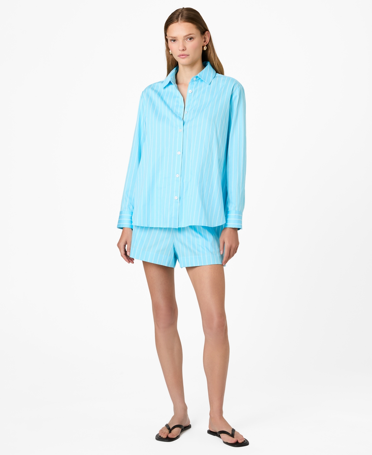 Click here for French Connection Womens Alexis Stripe Poplin Shir... prices