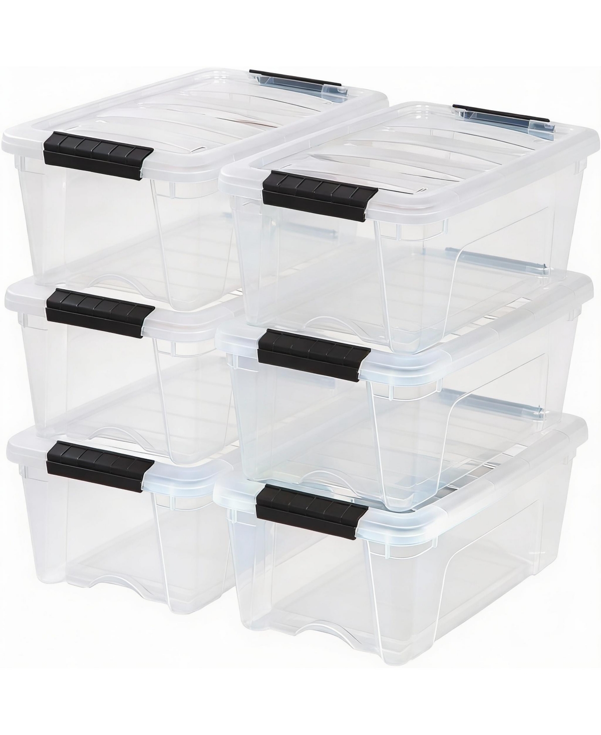 Click here for Yigii Clear Plastic Storage Bins with Latches - 6... prices