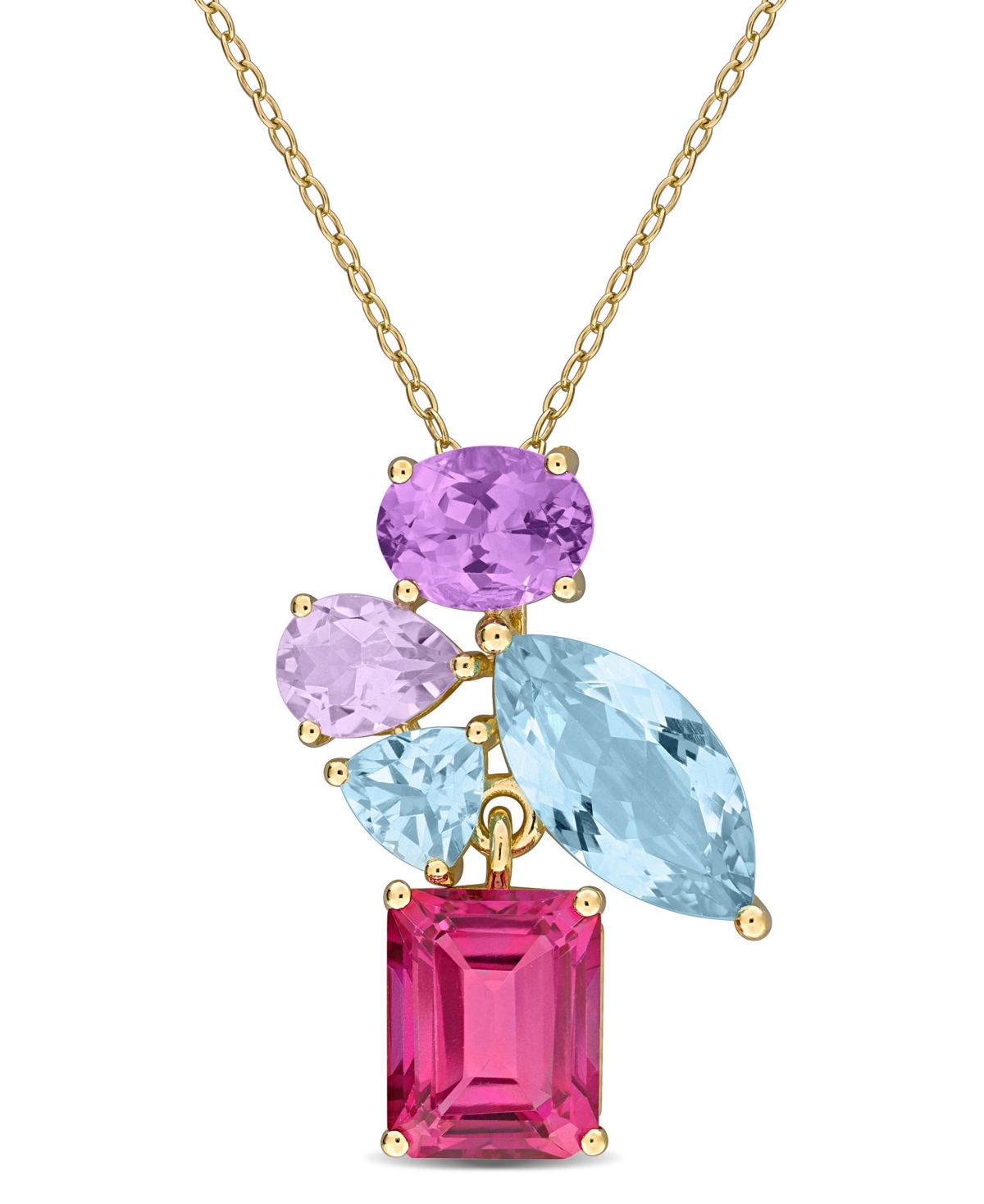 Click here for Macys Multi-Gemstone (14-1/8 ct. t.w.) Necklace in... prices