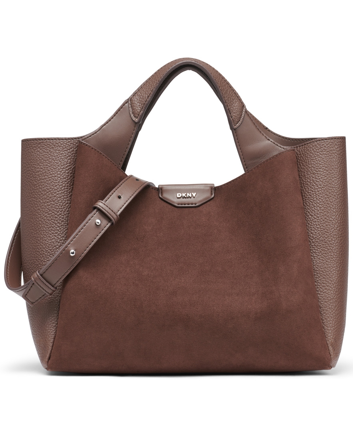 Click here for Dkny Womens Willa Small Satchel Bag - Chocolate prices