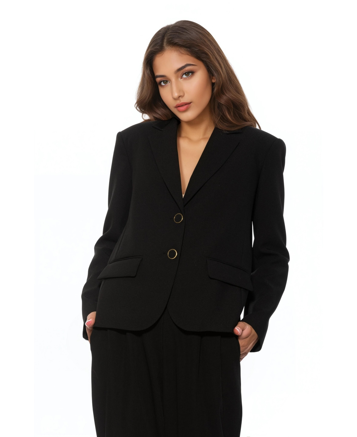Click here for Alexia Admor Womens Noa Boyfriend Blazer - Black prices