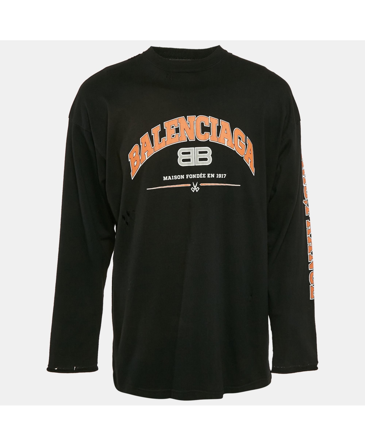 Click here for Pre-Owned Balenciaga Mens Black Logo Print Cotton... prices