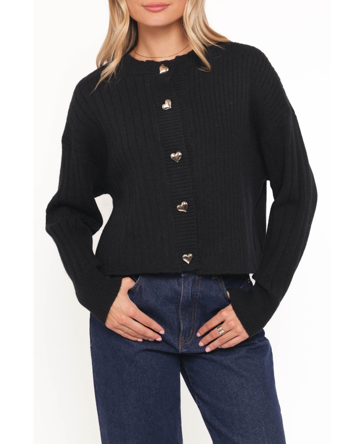 Click here for Petal and Pup Womens Loulani Heart Button Cardigan... prices